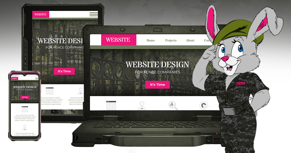 Commander Bunny | Websites for fence companies.